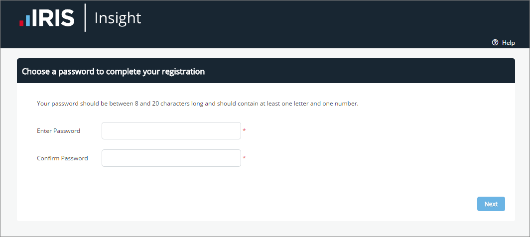 Completing Account Setup – IRIS Insight Support Centre